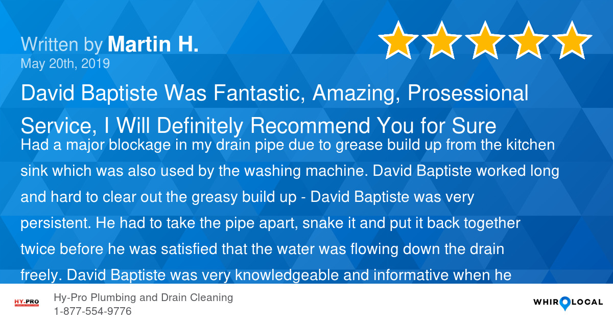 David Baptiste Was Fantastic, Amazing, Prosessional Service, I Will ...