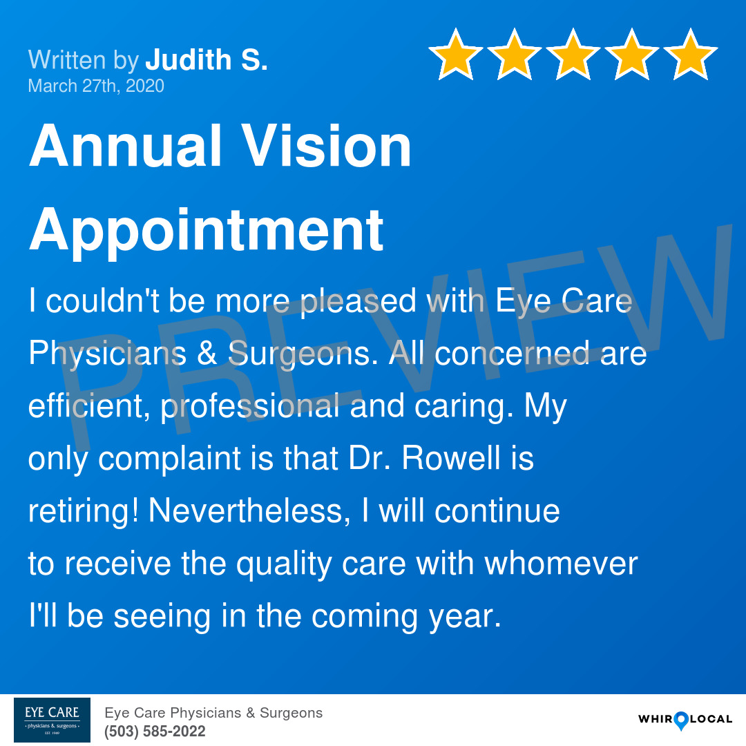 Annual Vision Appointment | Eye Care Physicians & Surgeons